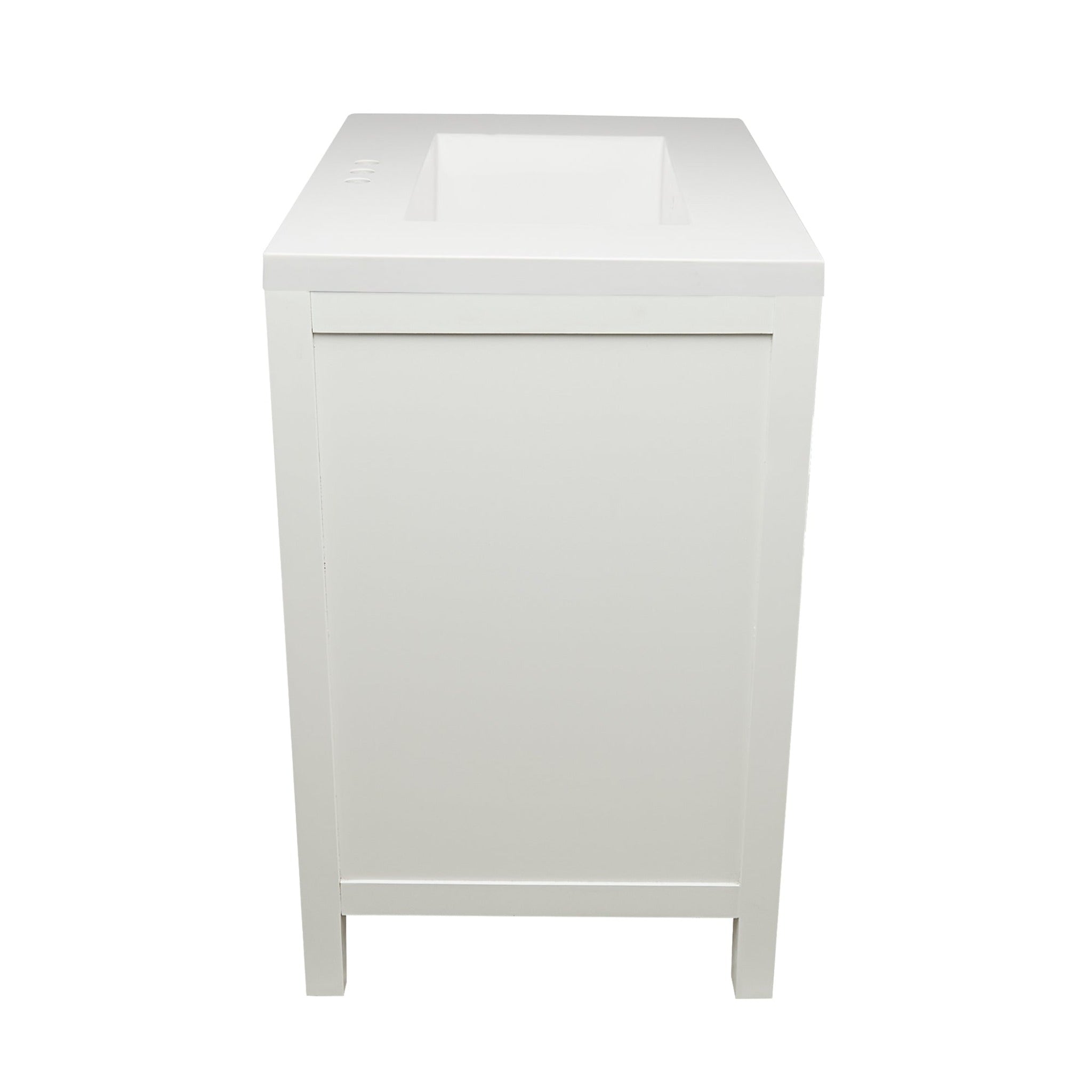 Ella’s Bubbles Nevado 31" White Bathroom Vanity With White Cultured Ma ...