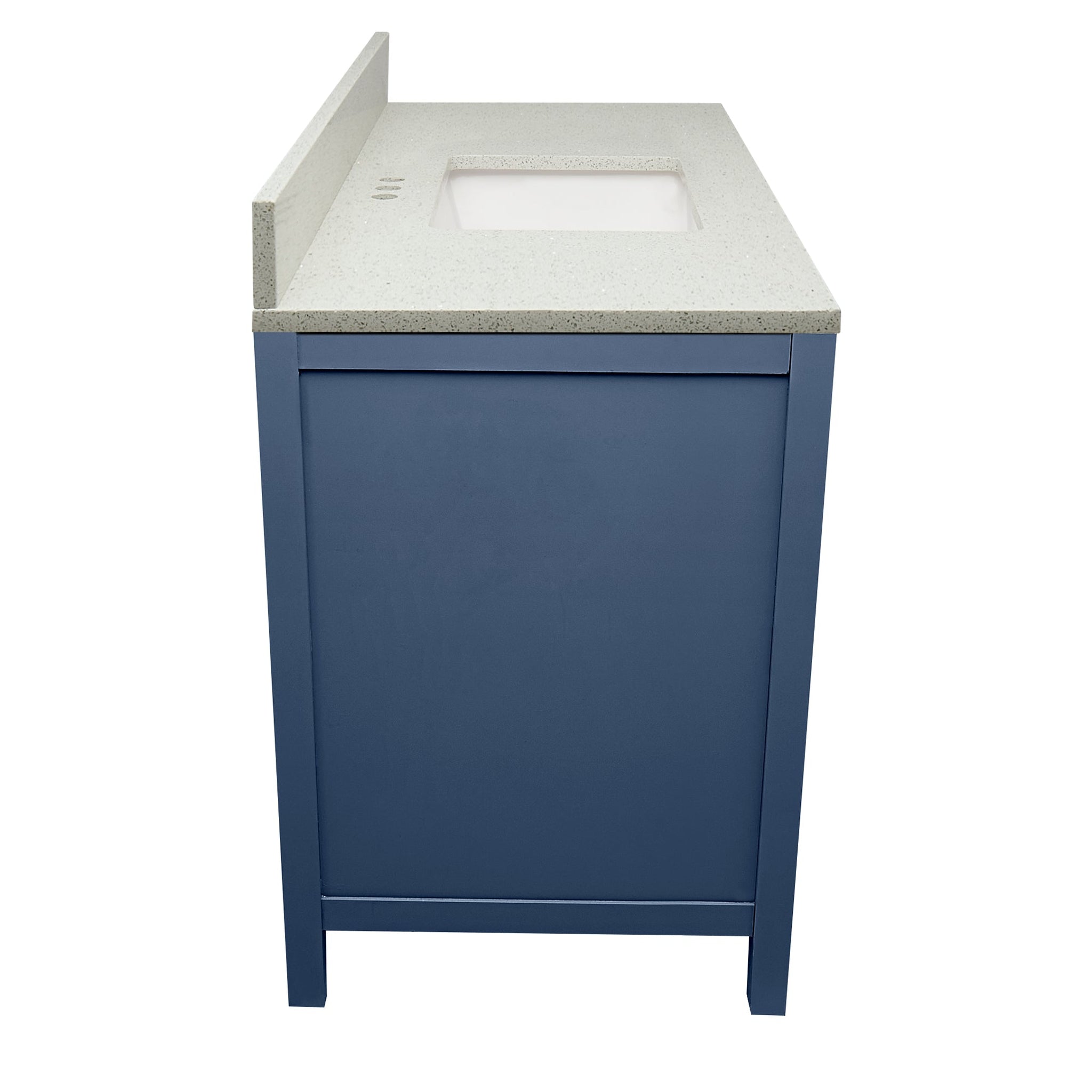Ella’s Bubbles Nevado 37" Navy Blue Bathroom Vanity With Galaxy White ...