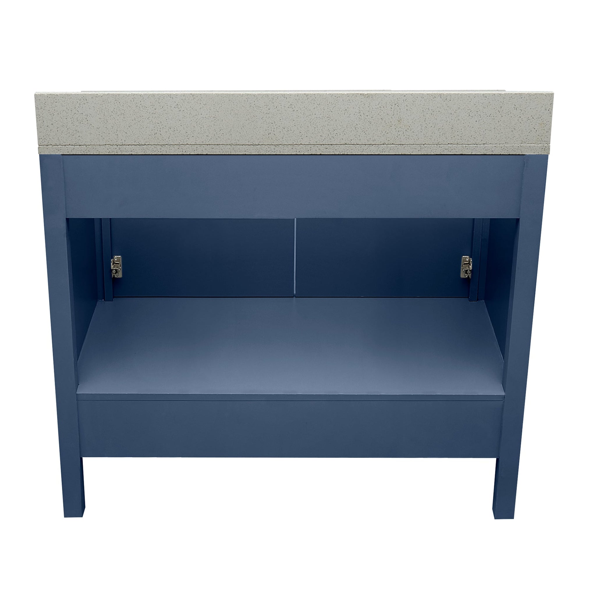 Ella’s Bubbles Nevado 37" Navy Blue Bathroom Vanity With Galaxy White ...