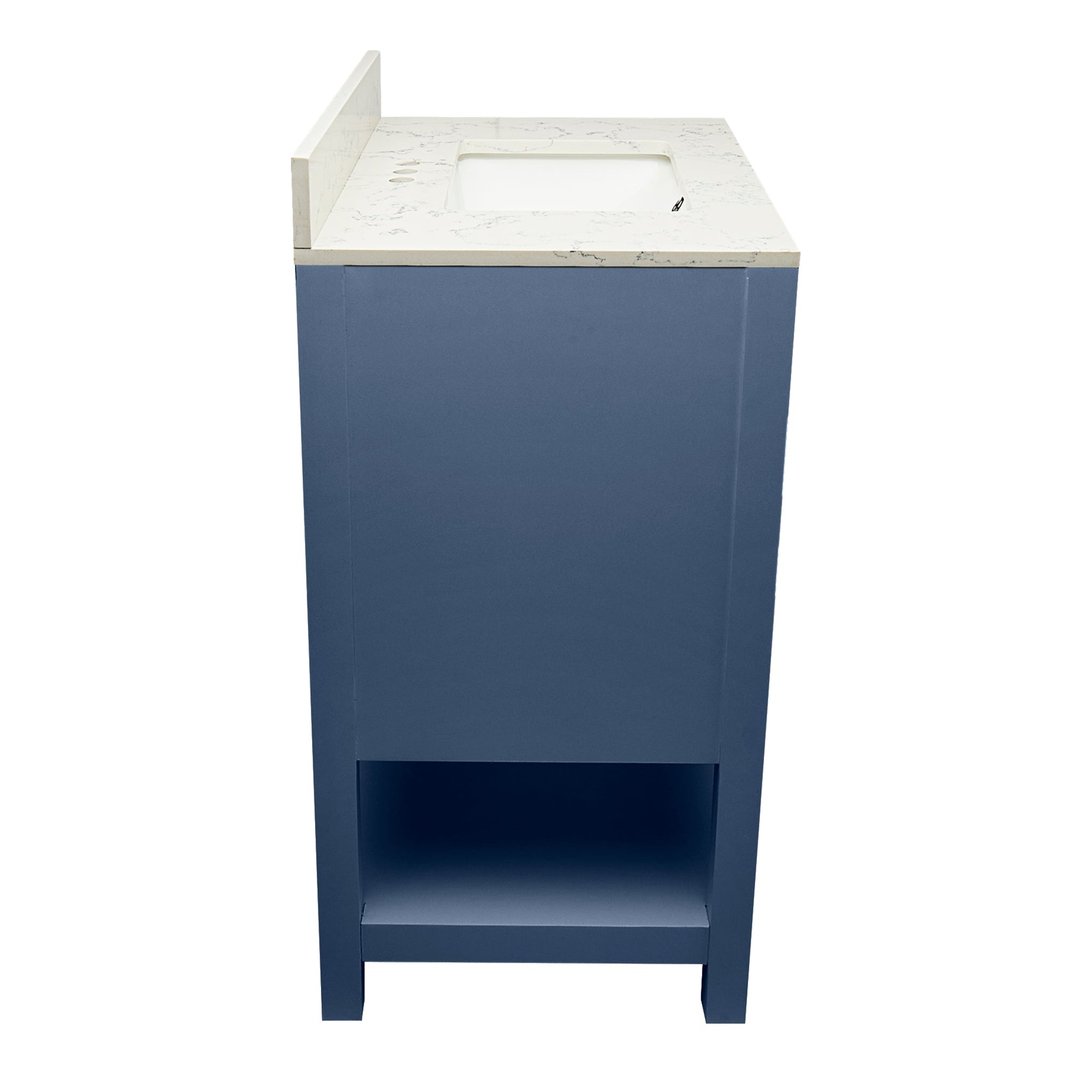 Ella's Bubbles Taos 25" Navy Blue Bathroom Vanity With Lyra White Quar ...