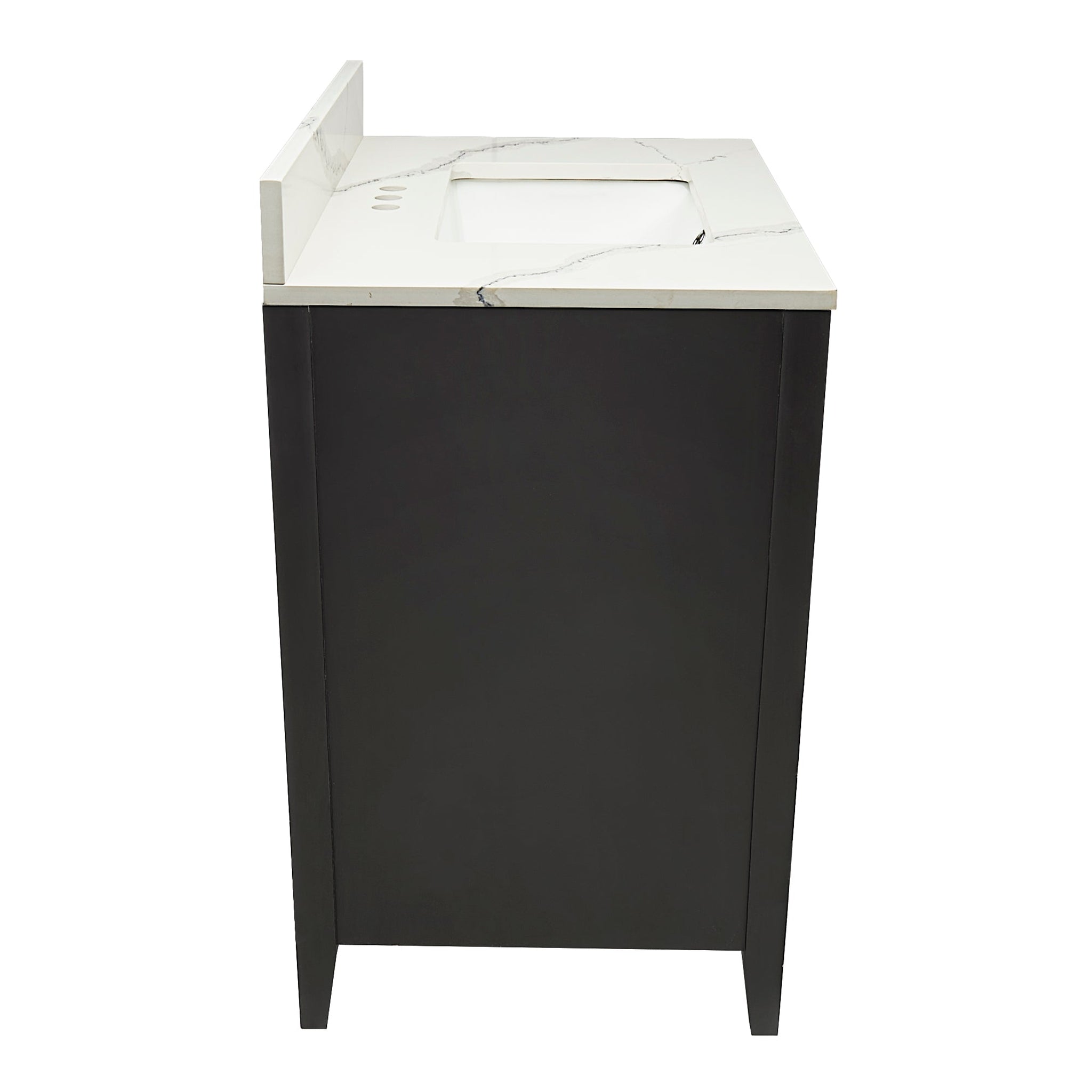 Ella's Bubbles Zermatt 31" Espresso Bathroom Vanity With Calacatta Whi ...