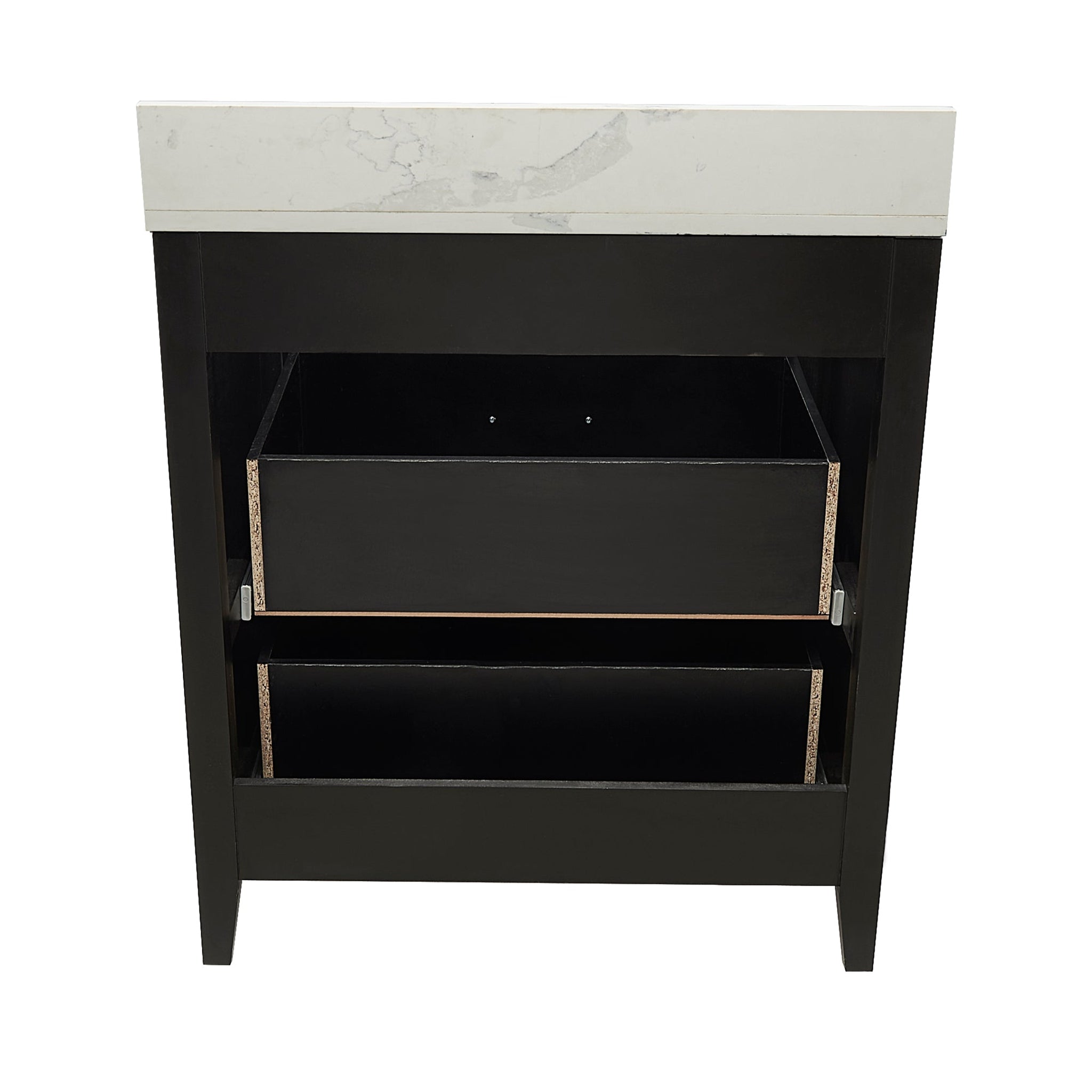 Ella's Bubbles Zermatt 31" Espresso Bathroom Vanity With Calacatta Whi ...