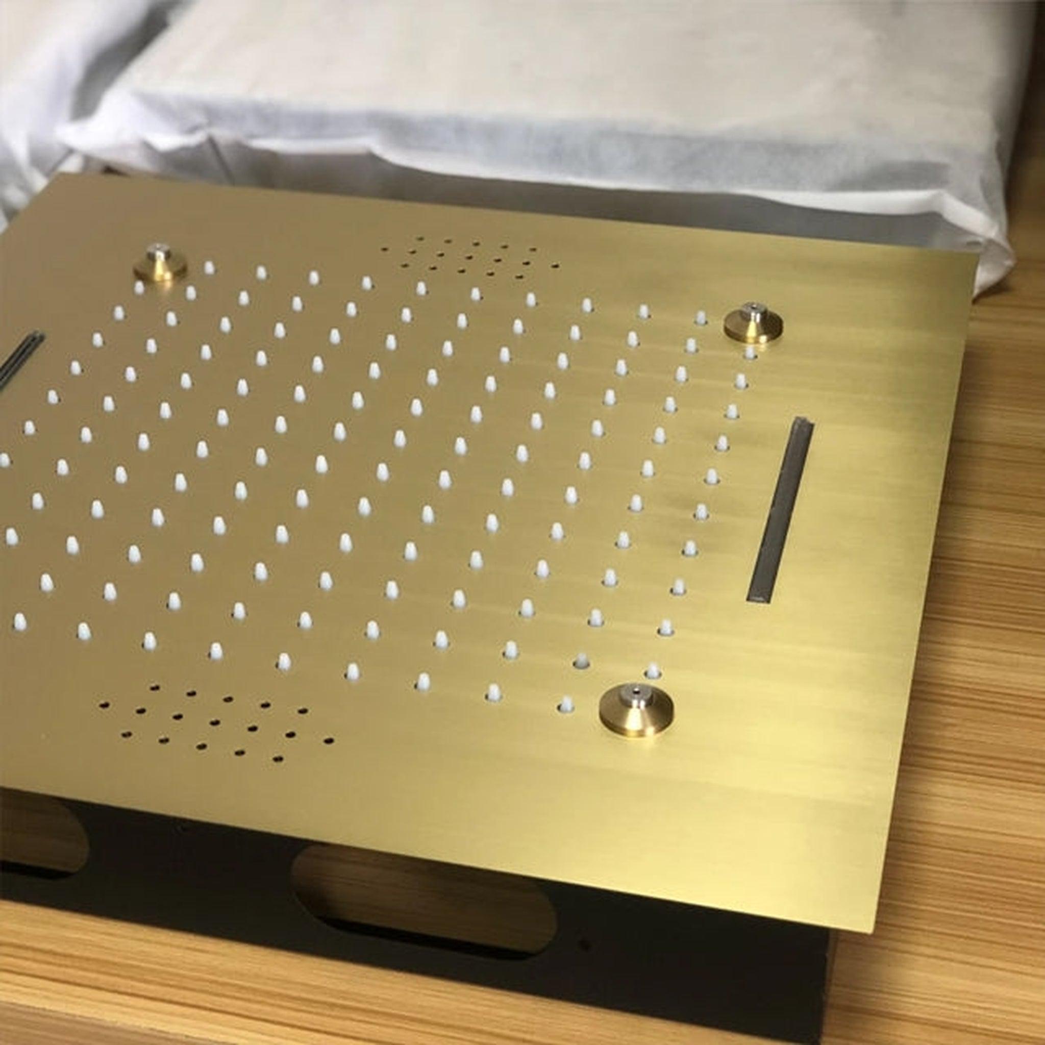 Fontana Trento Brushed Gold Recessed Celing Mounted LED Musical Touch ...