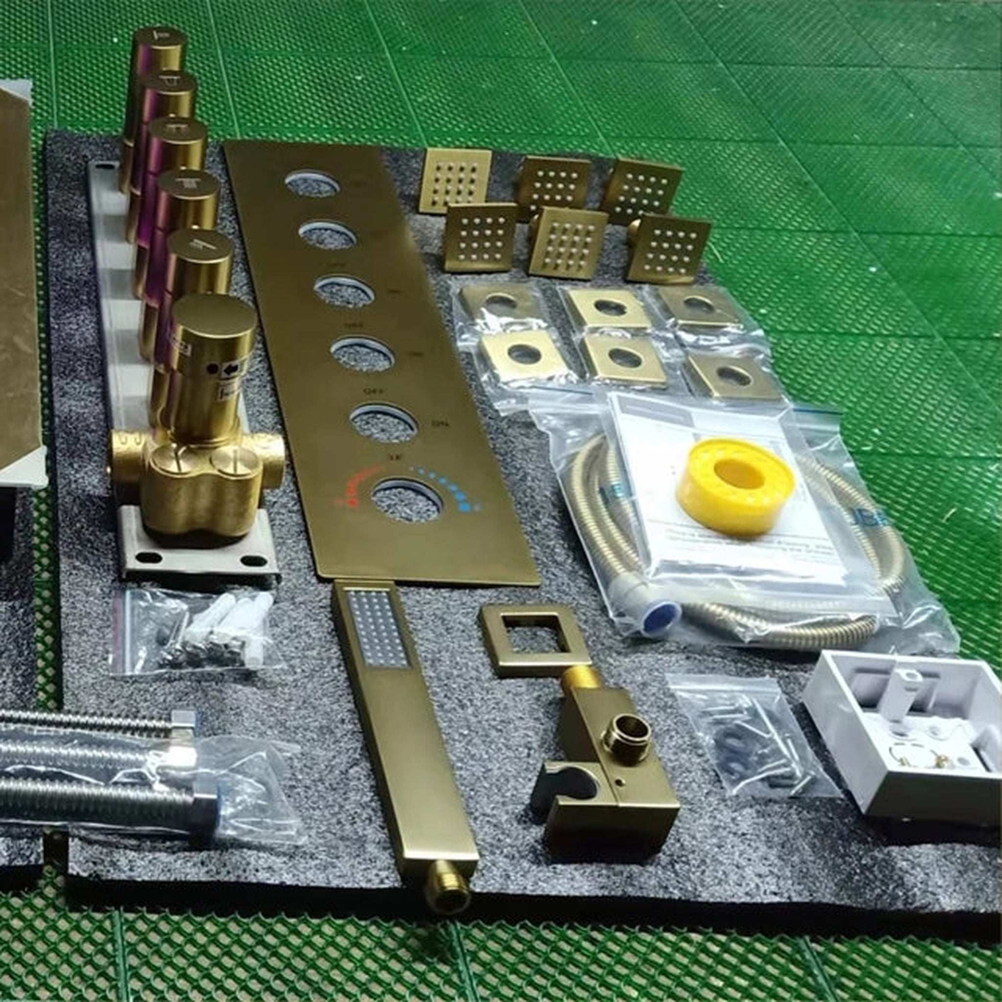 Fontana Trento Brushed Gold Recessed Celing Mounted LED Musical Touch ...