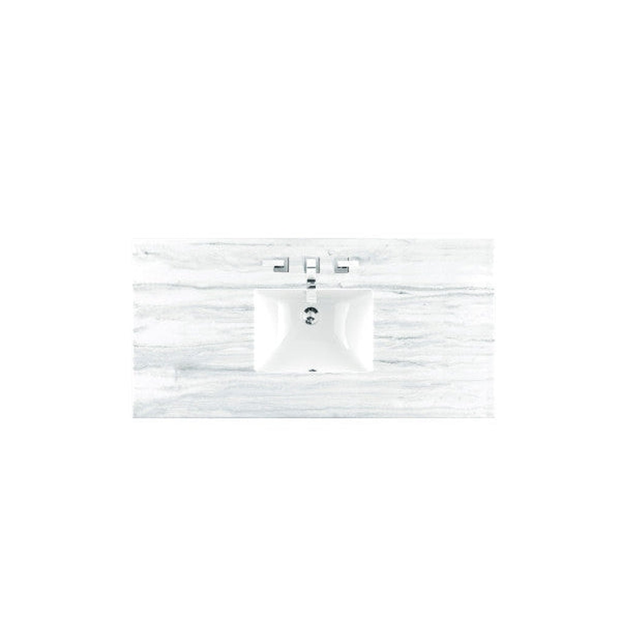 James Martin 48" x 24" Single Arctic Fall Solid Surface Bathroom Vanit ...