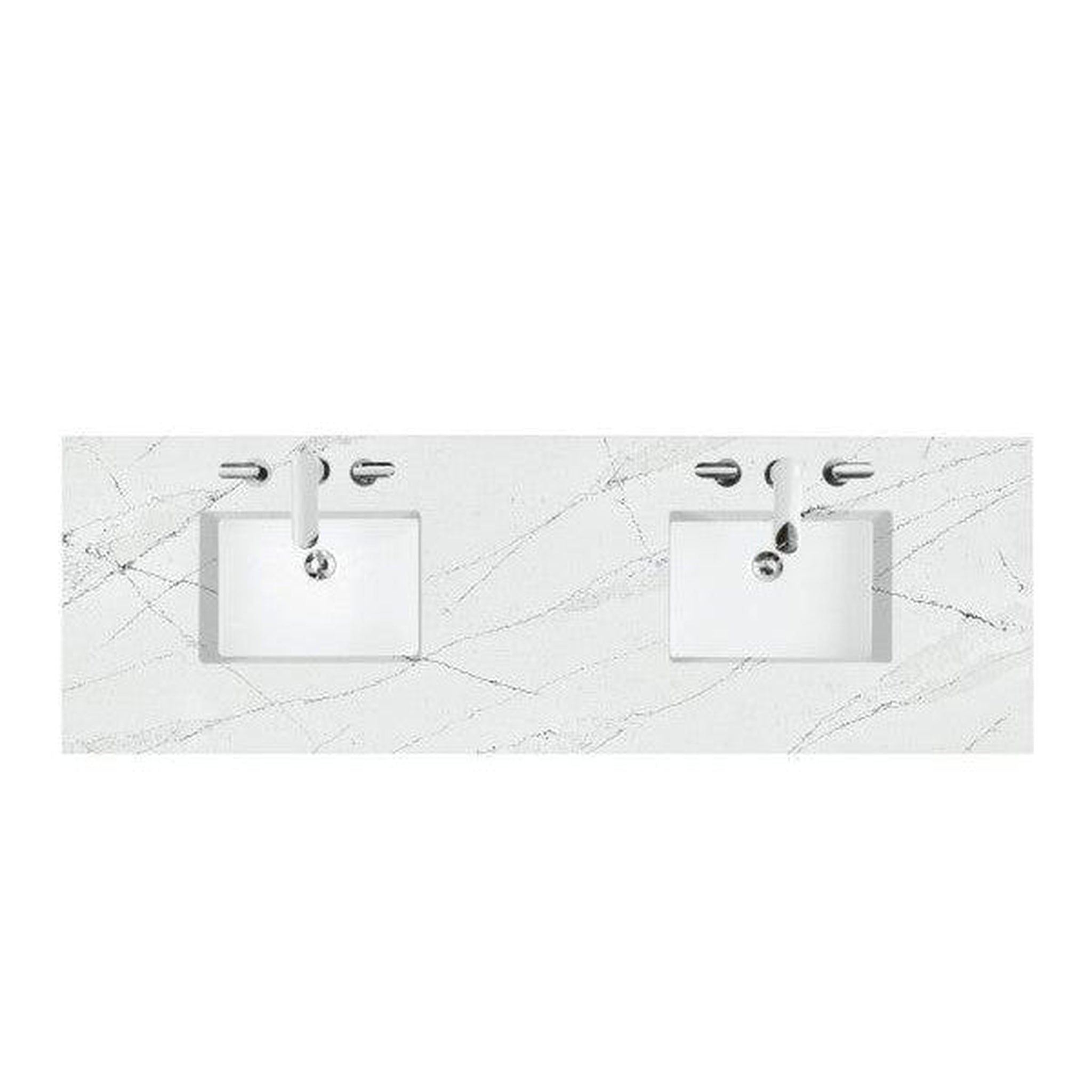 James Martin 72" x 24" Double Ethereal Noctis Quartz Bathroom Vanity T ...