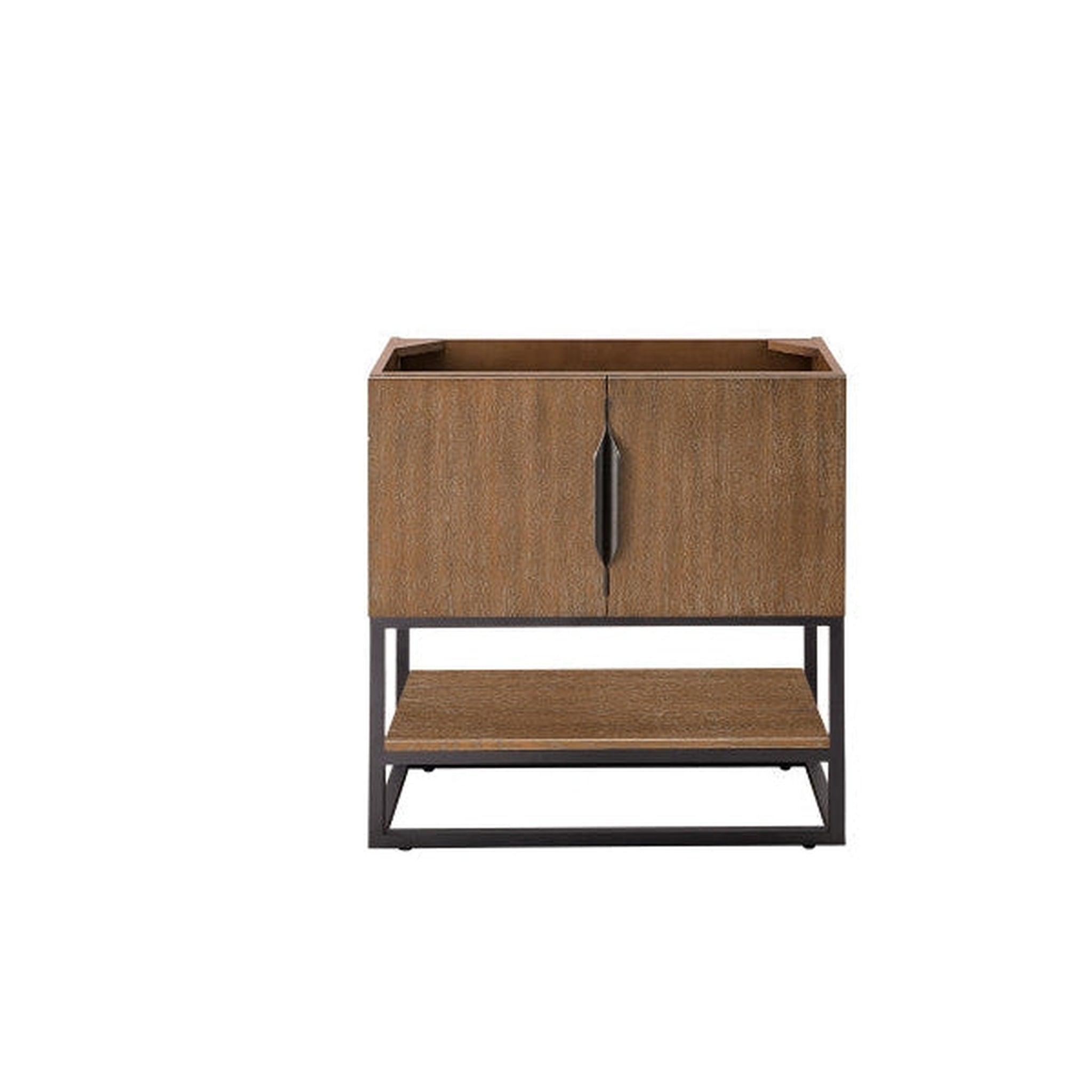 James Martin Columbia 32" Single Latte Oak Bathroom Vanity With Matte ...