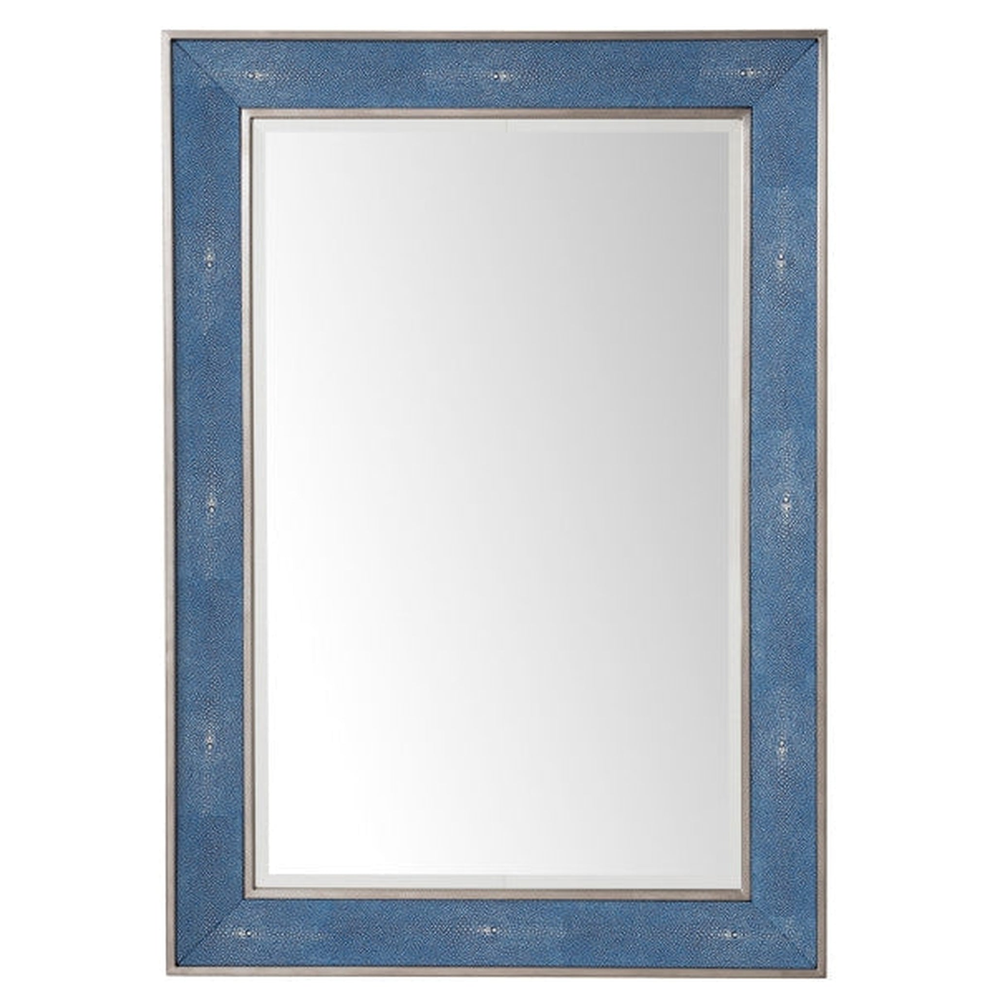 James Martin Element 28" x 40" Silver With Delft Blue Rectangular Mirr ...