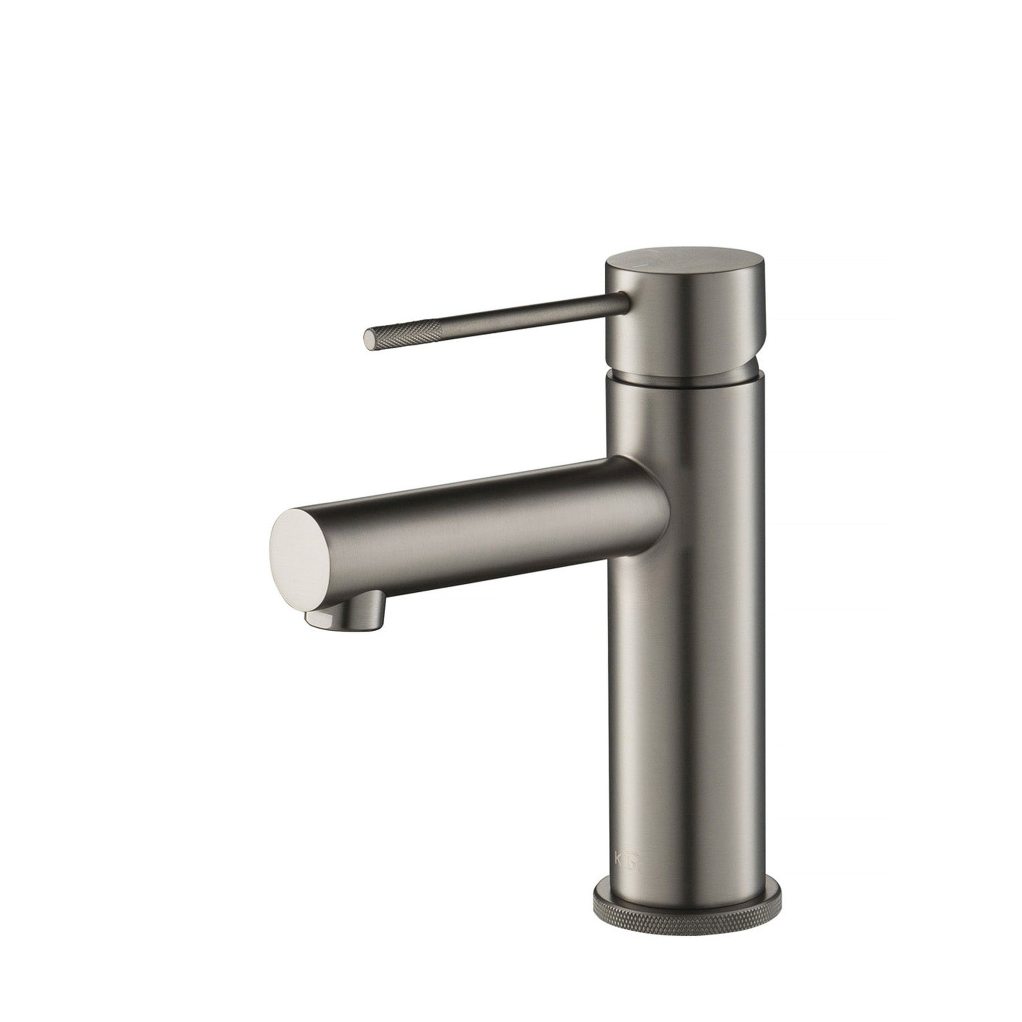 KIBI Circular X Single Handle Titanium Solid Brass Bathroom Vanity Sin ...