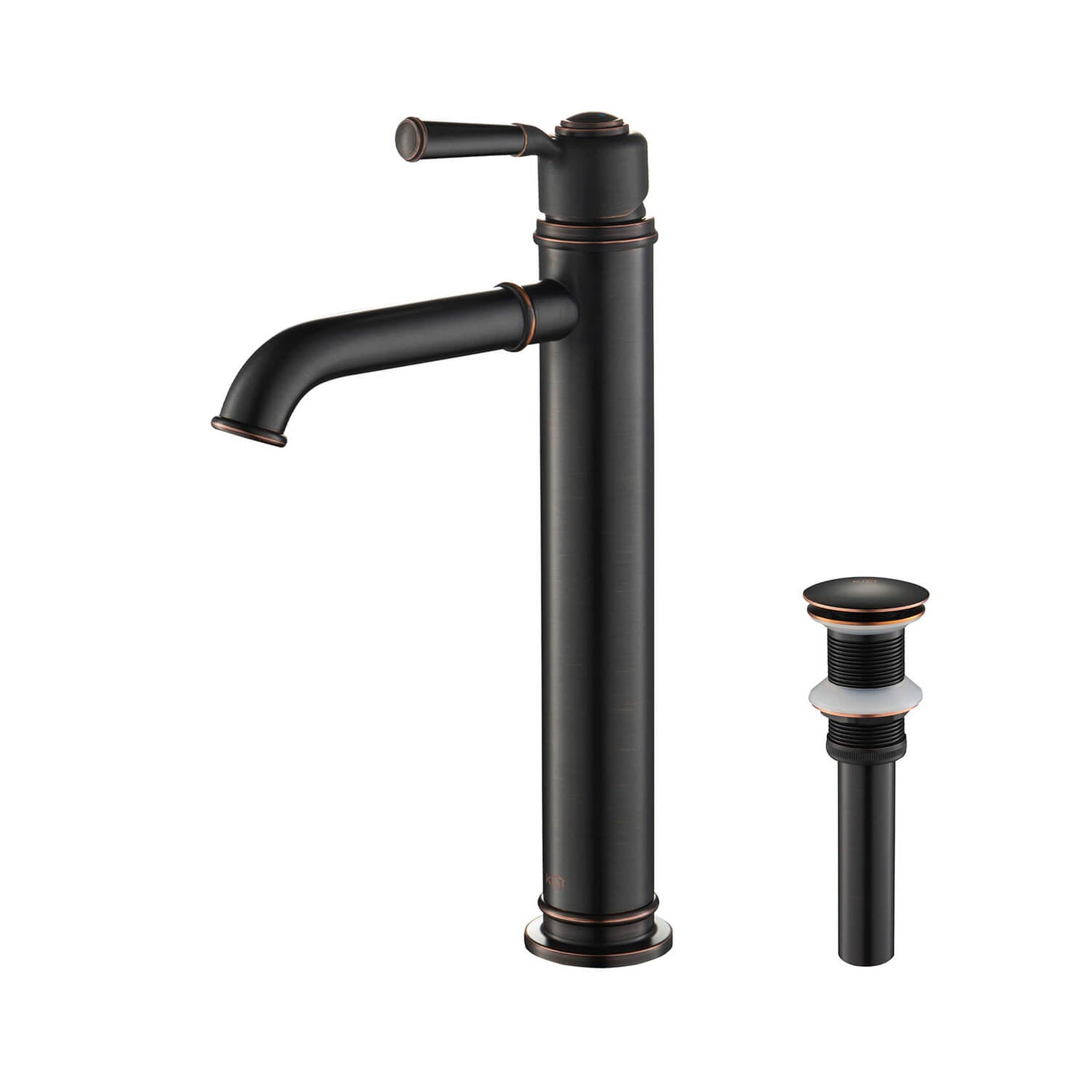 KIBI Victorian Single Handle Oil Rubbed Bronze Solid Brass Bathroom Va ...