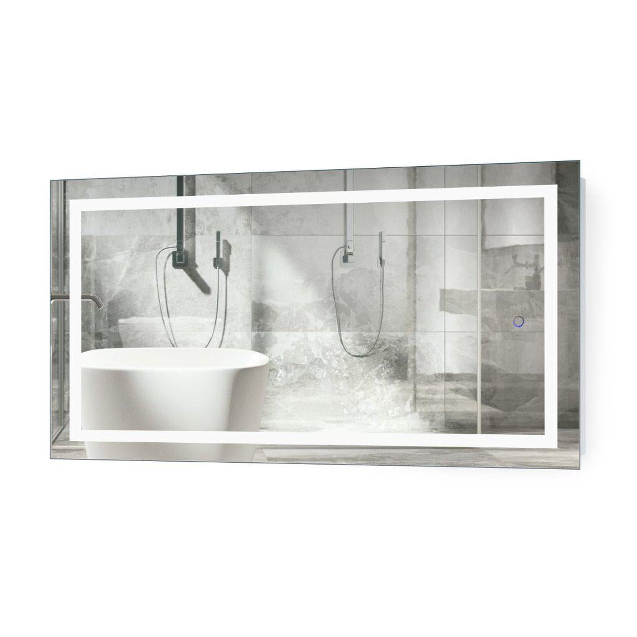 Krugg Reflections Icon 42” x 24” 5000K Rectangular Wall-Mounted Illumi ...