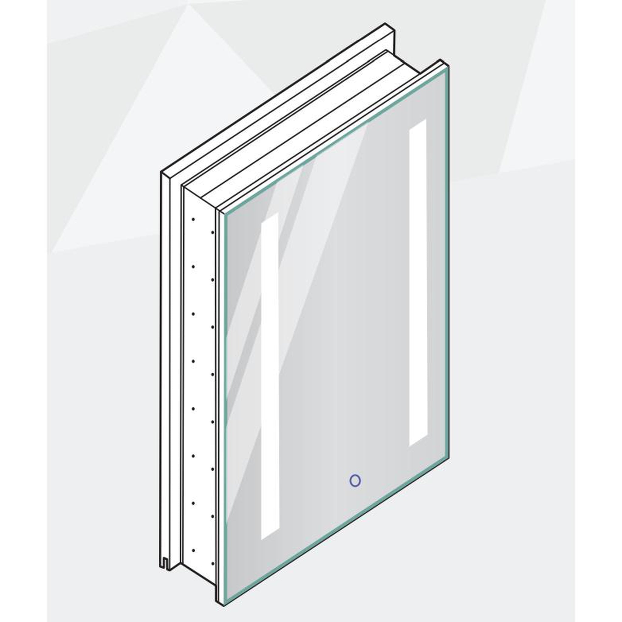 Krugg Reflections Kinetic Bathroom Medicine Mirror Cabinet Electrical ...