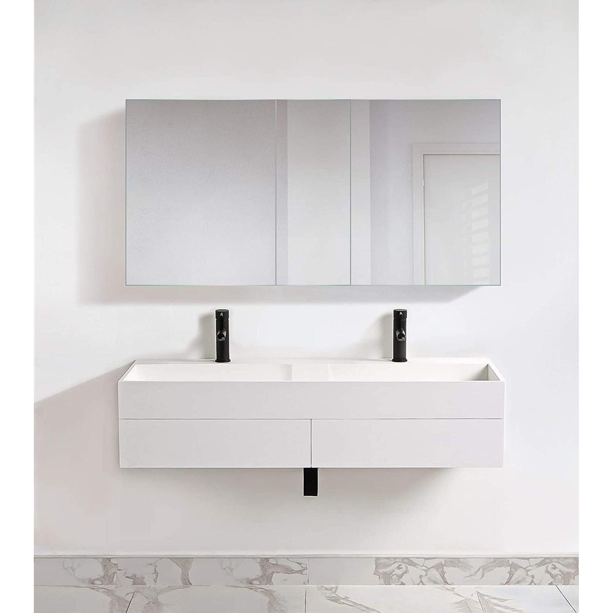 Krugg Reflections Plaza 60" x 30" Tri-View Left-Right-Right Opening Re ...