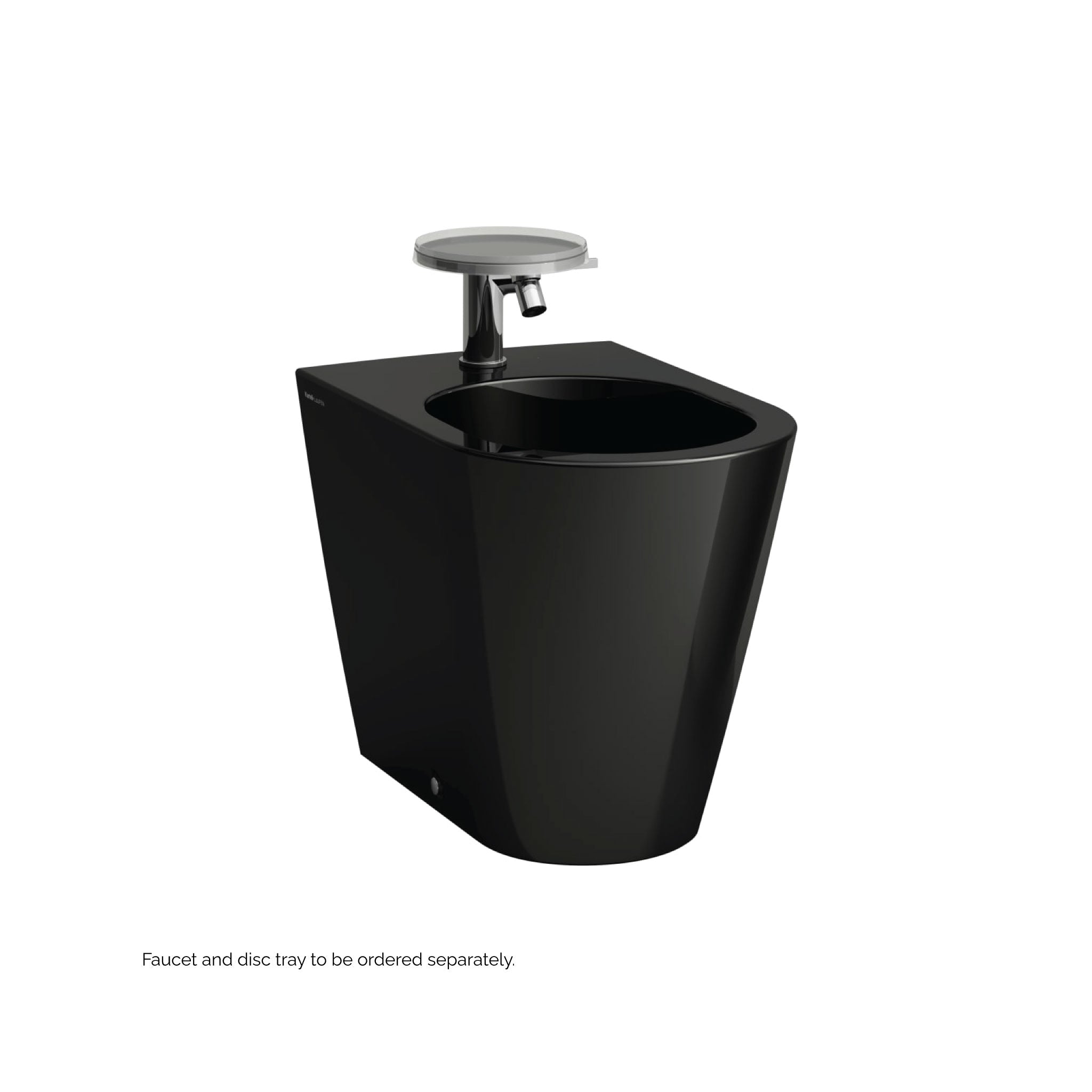 Laufen Kartell 15" x 16" Single-Hole Glossy Black Floor-Mounted Bidet ...