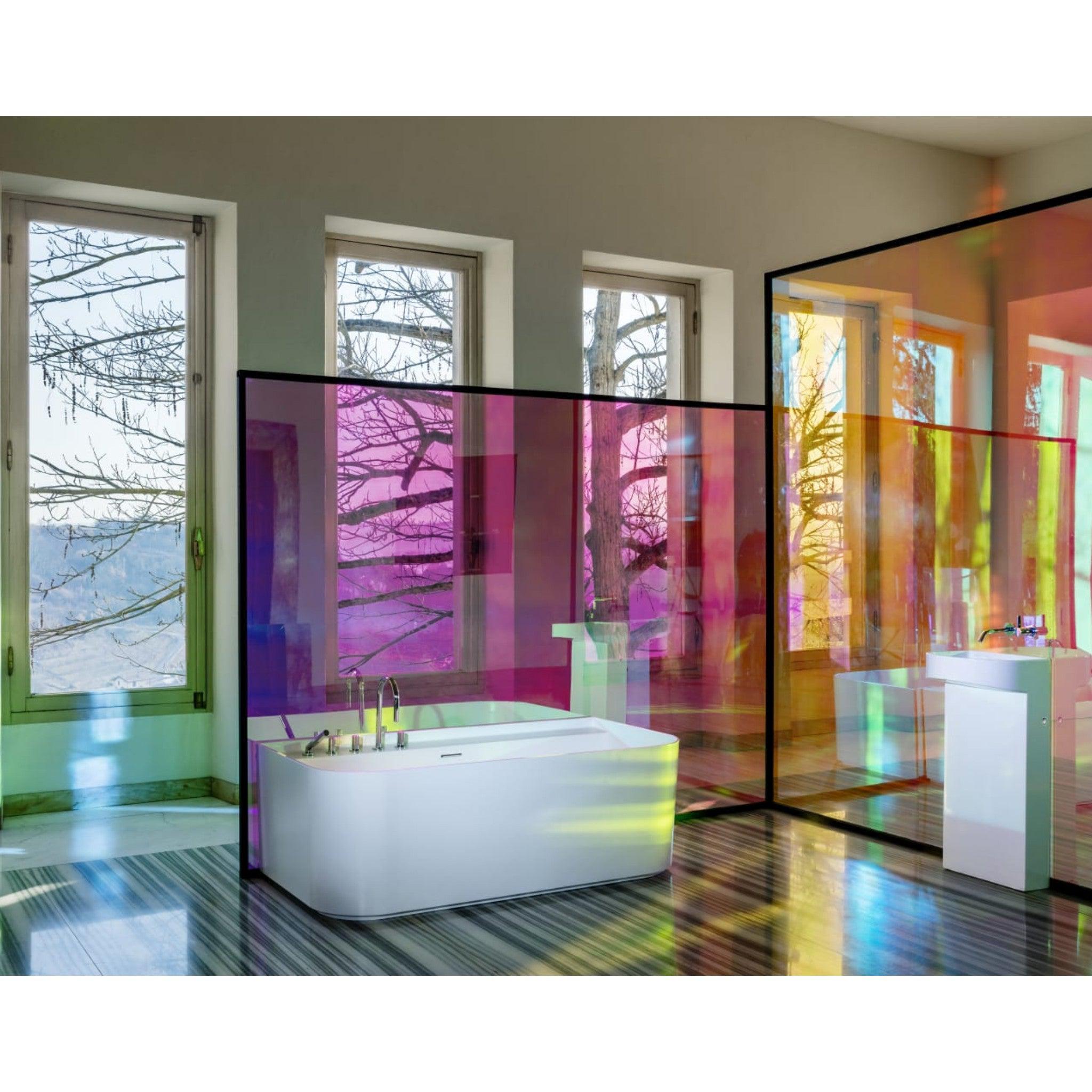 Laufen Sonar 63" x 32" Rectangular Matte Satin White Back-To-Wall Free ...