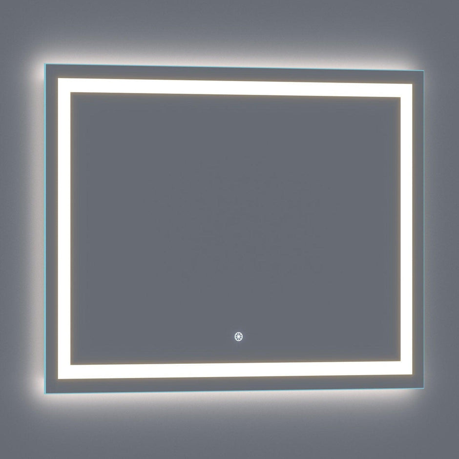 Luxaar Lumina 48" x 36" LED Lighted Vanity Mirror With Built-in Dimmer – US Bath Store