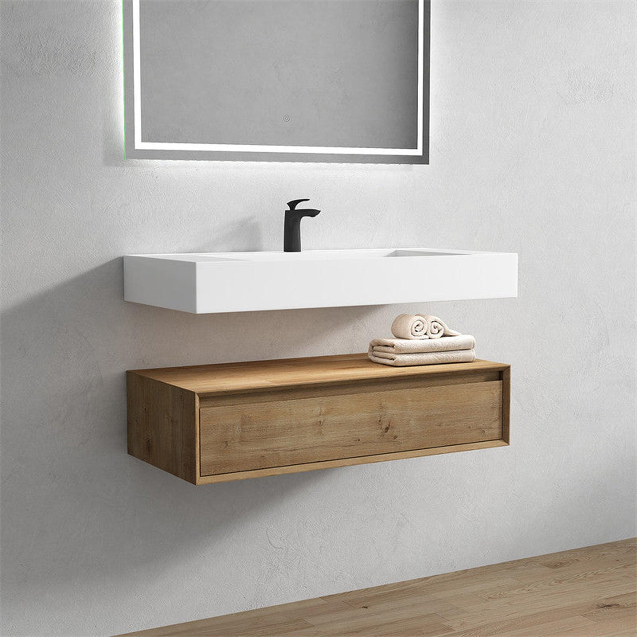 White Oak Floating Vanitynull