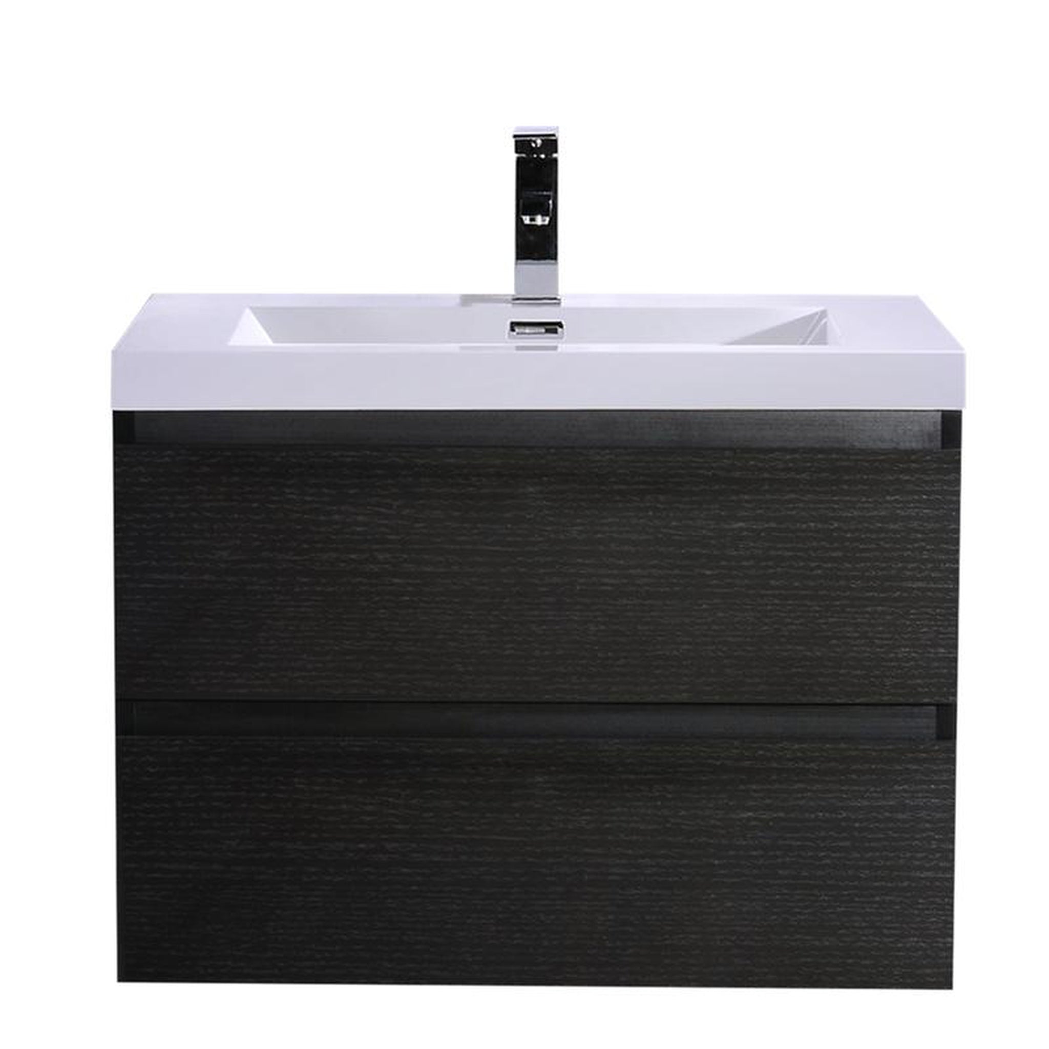 Moreno Bath Bohemia Lina 30" Rich Black Wall-Mounted Vanity With Singl ...