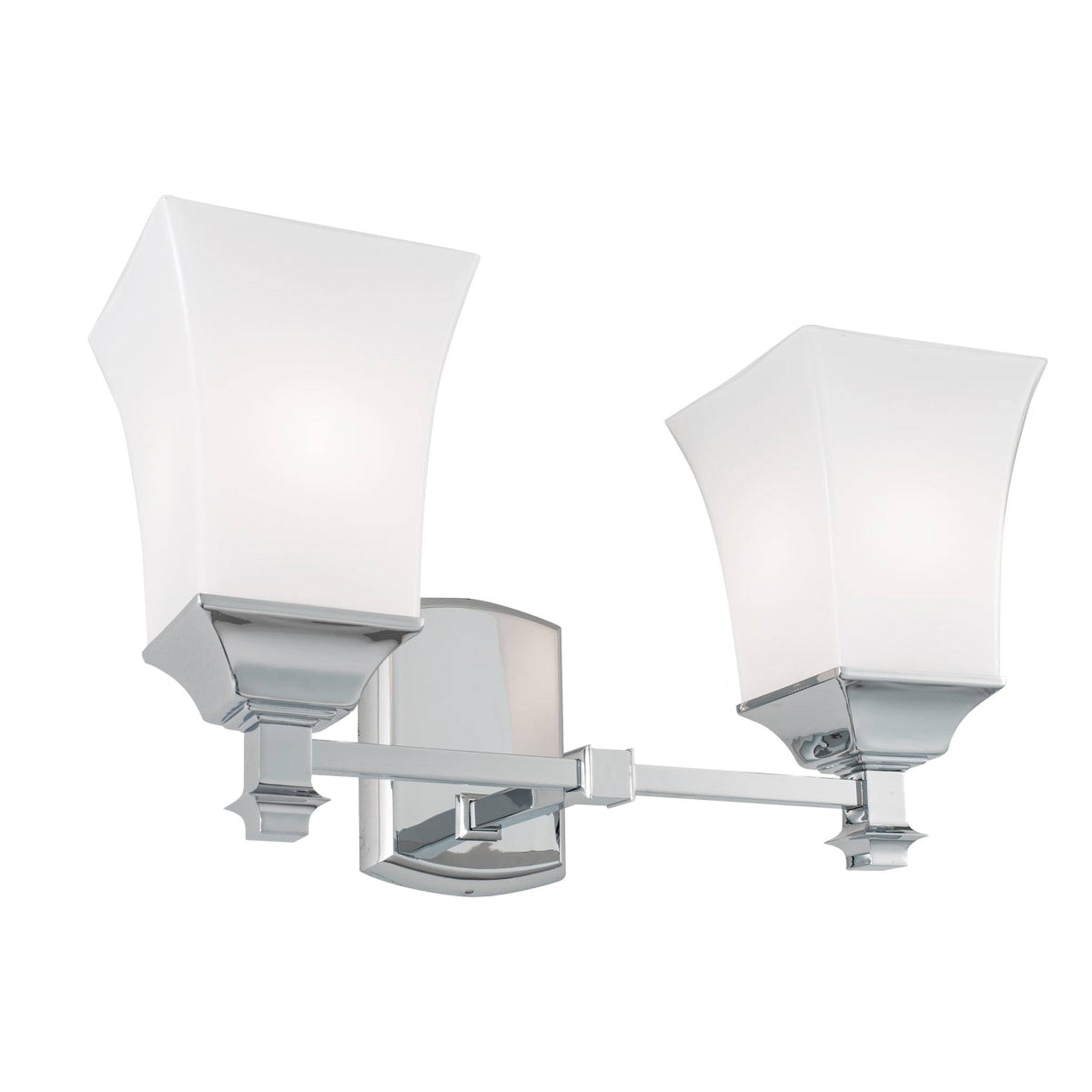 Norwell Lighting Sapphire 6" x 16" 2-Light Chrome Vanity Wall Sconce W ...