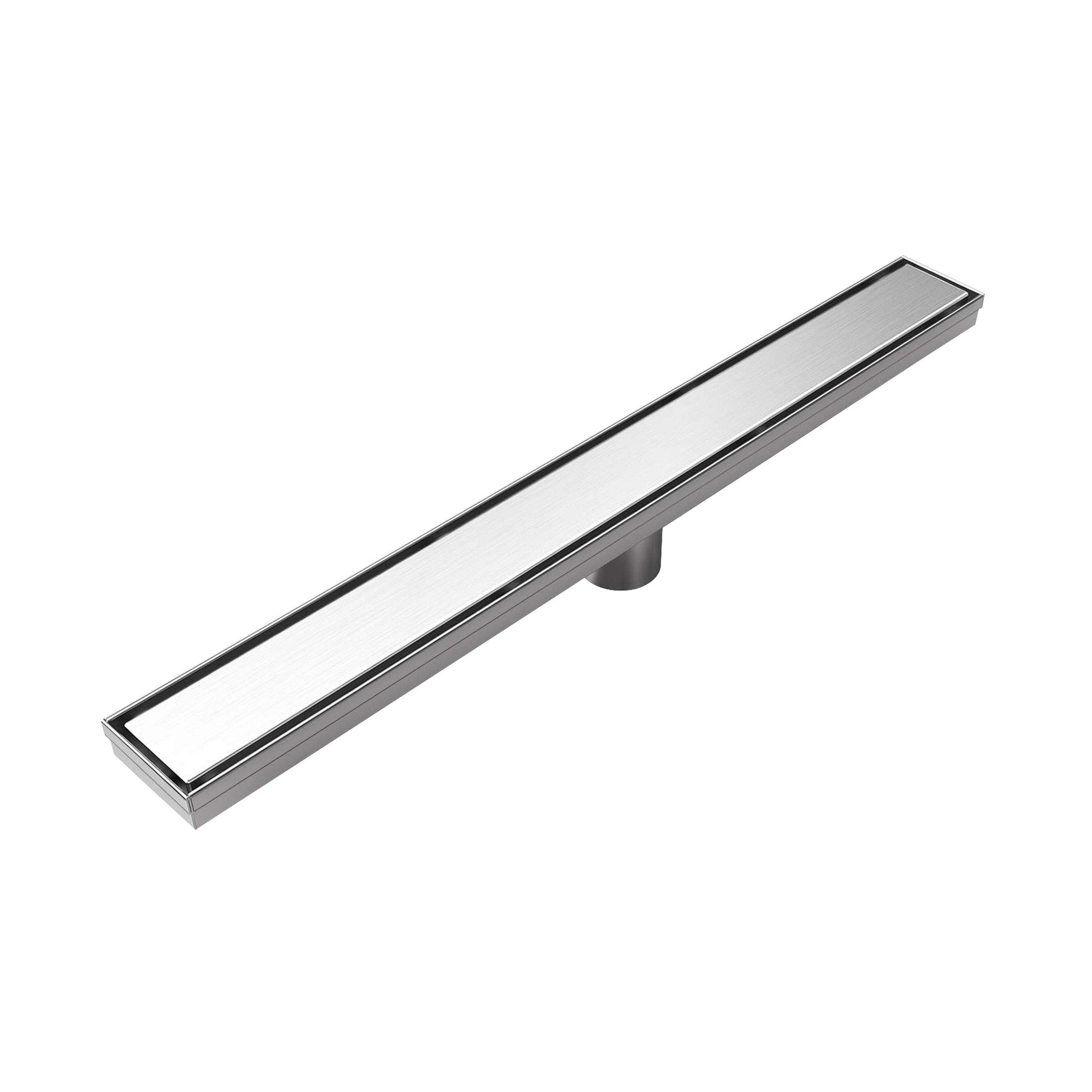 Ratel 16" Brushed Nickel Tile-Insert Linear Drain System – US Bath Store