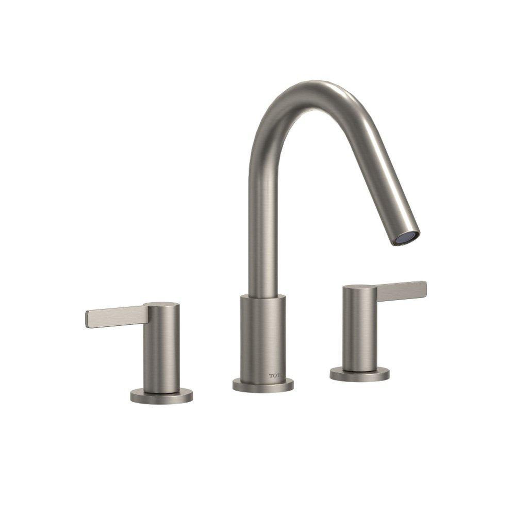 TOTO GF Brushed Nickel Double-Handle Lever Handles Deck-Mounted Roman ...