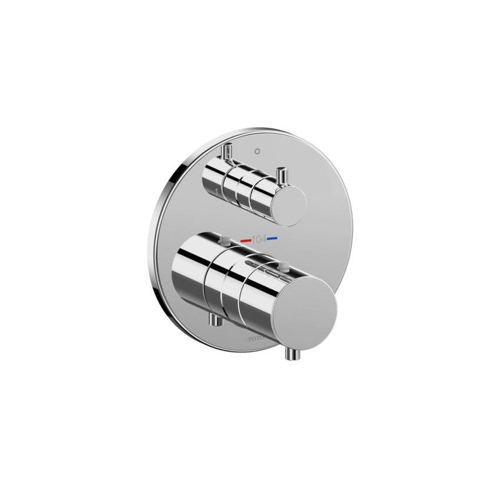 TOTO Polished Chrome Round Thermostatic Mixing Valve With 2-Way Divert ...