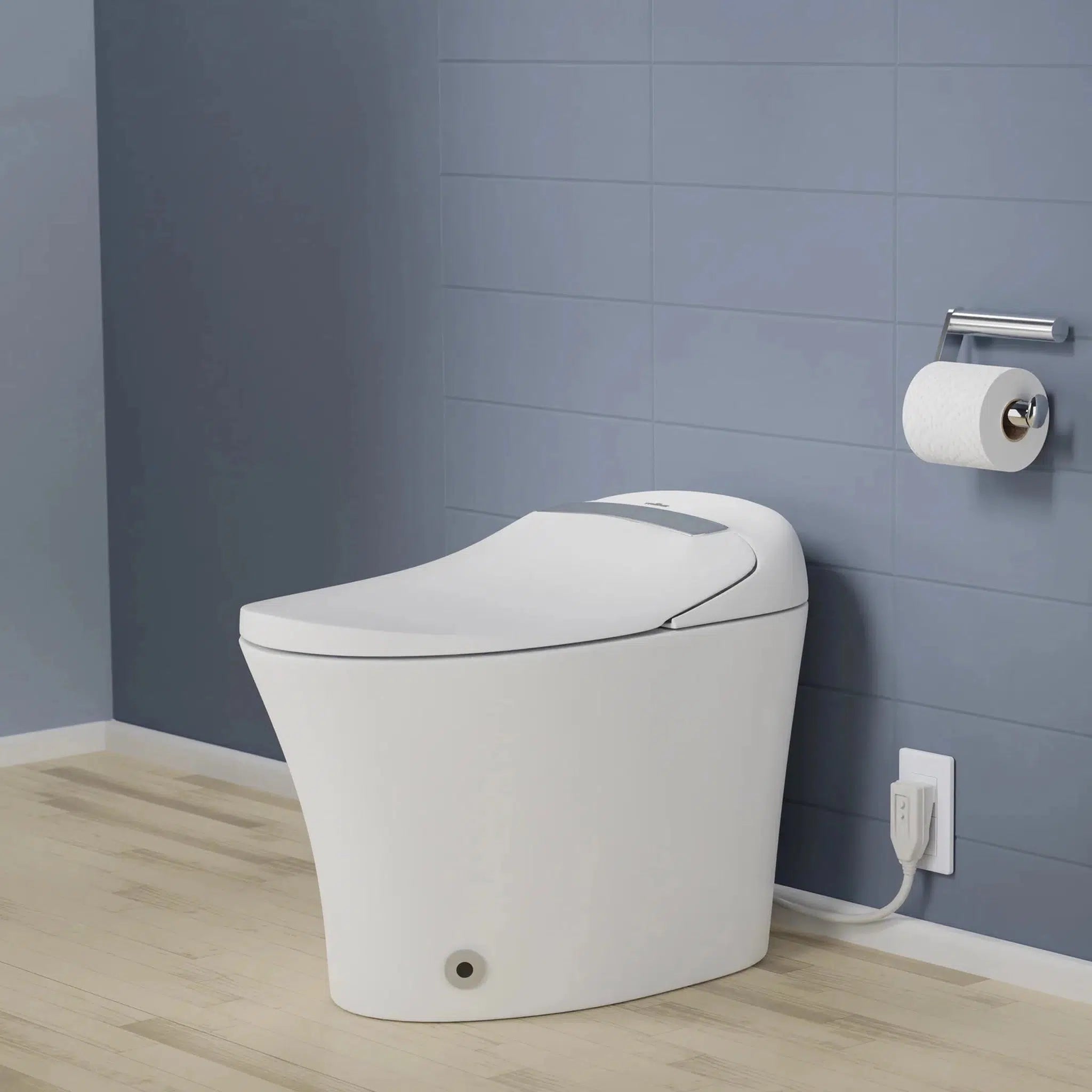 Trone Aquatina II White Elongated Electronic Luxury Toilet With Integr ...