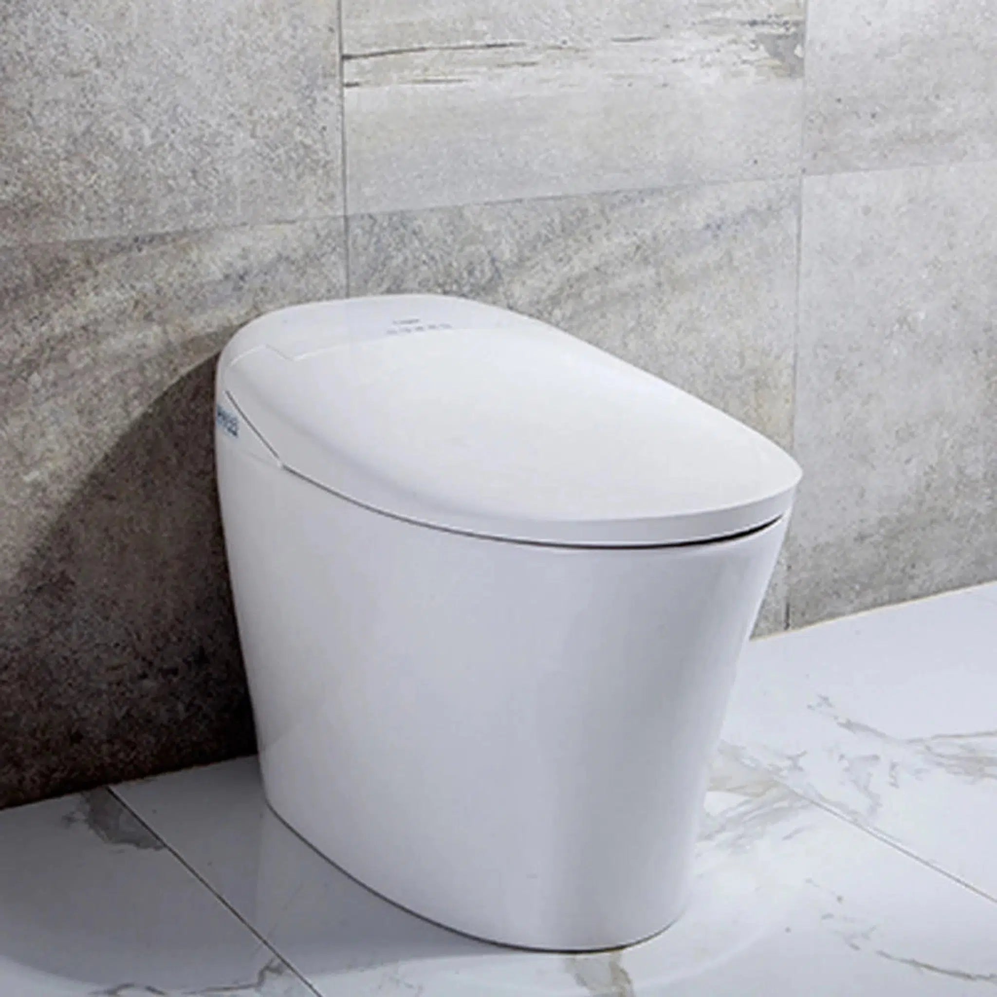 Trone Aquatina White Elongated Electronic Luxury Toilet With Integrate ...