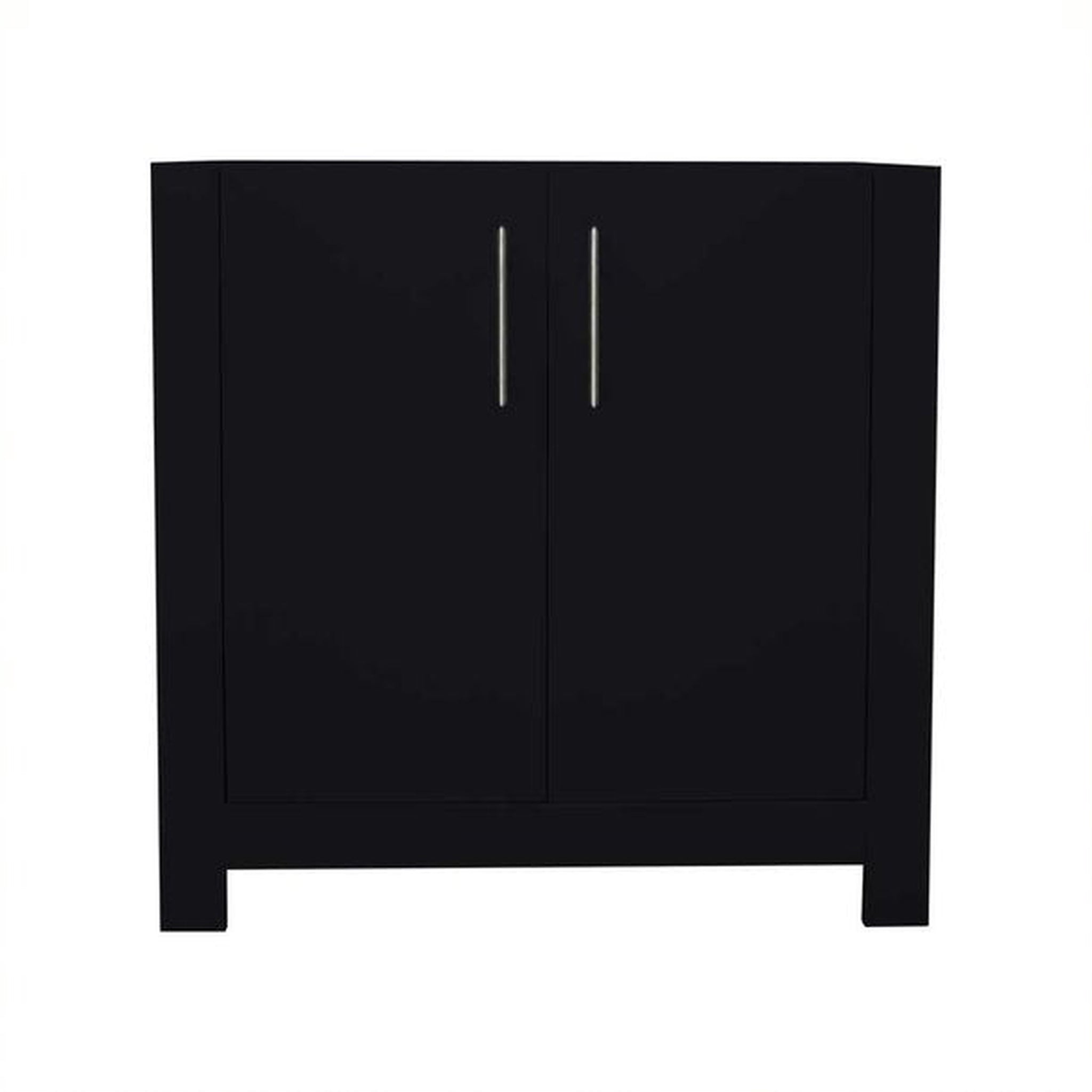Volpa USA Austin 36" x 19" Glossy Black Modern Freestanding Bathroom V ...
