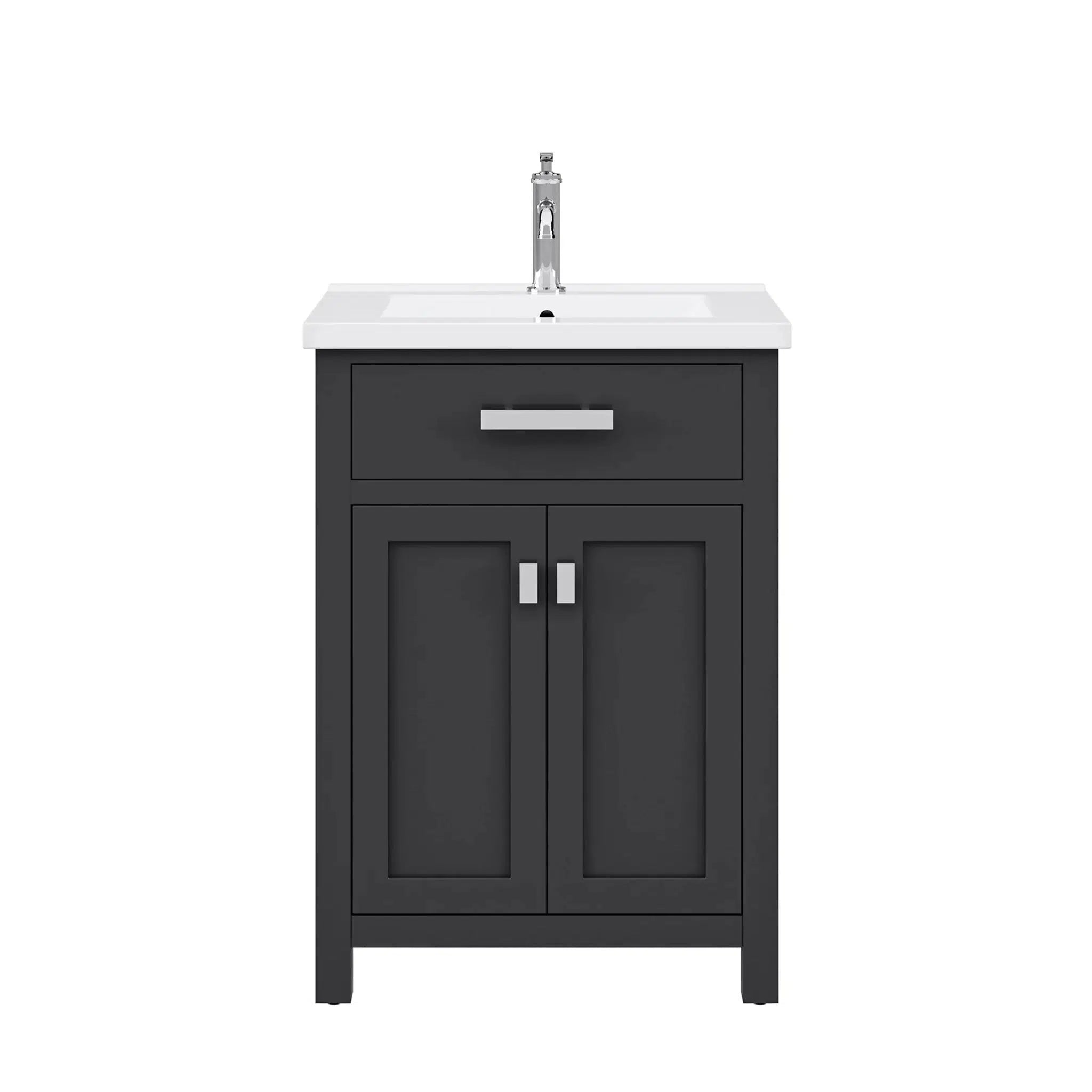 Water Creation Myra 24'' Integrated Ceramic Sink Top Vanity in Espress ...